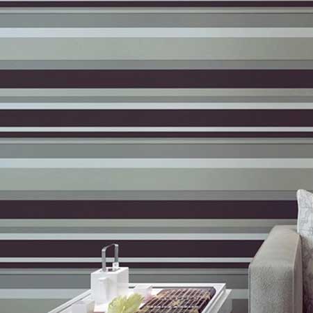 Paredes Decoradas com Listras Coloridas, Vermelhas, Azuis